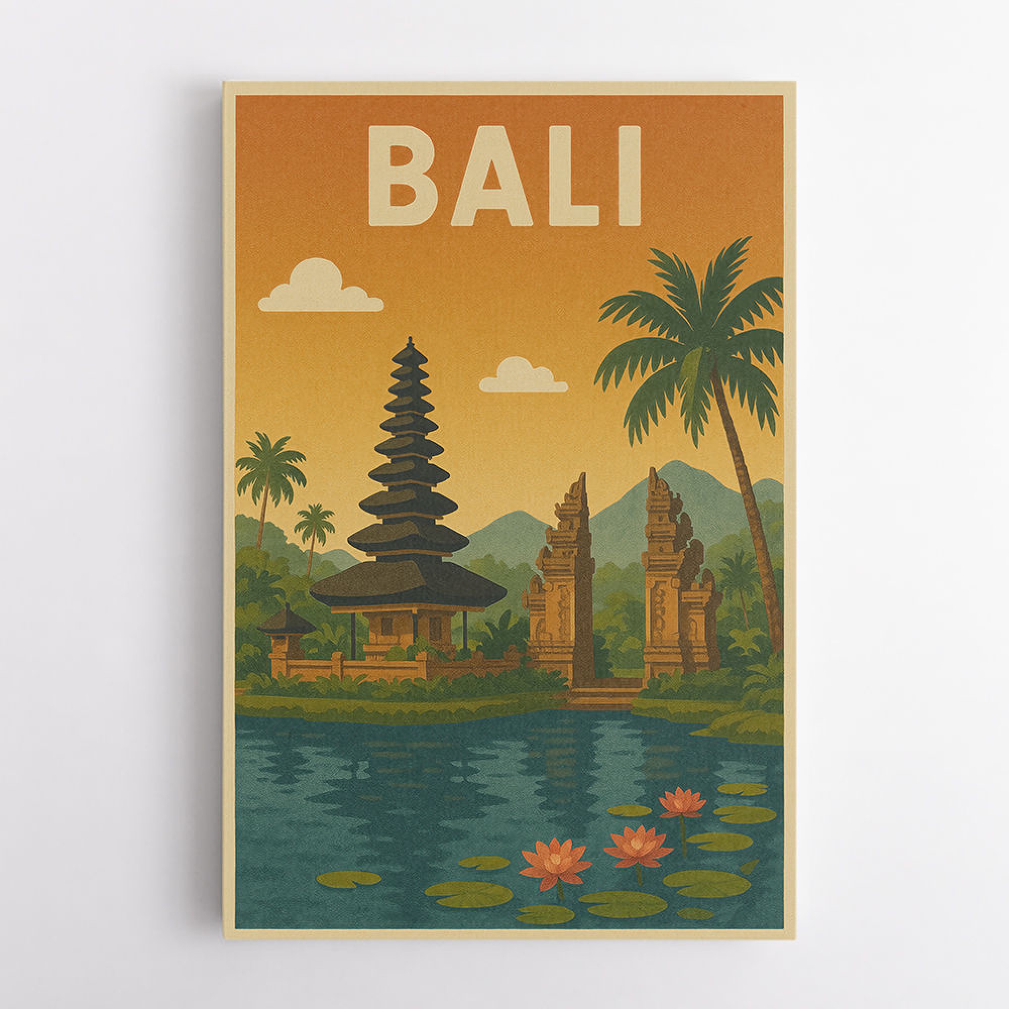 Bali Travel Poster Wall Art