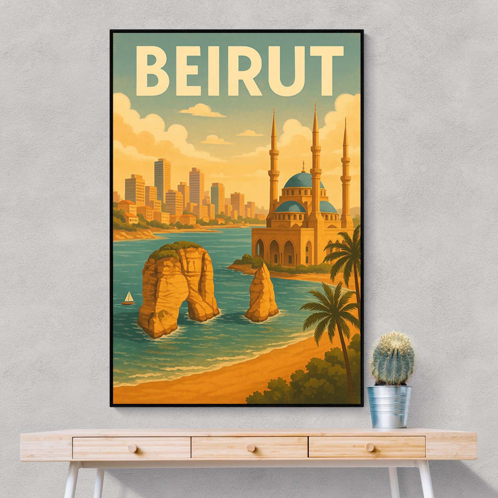 Beirut Travel Poster Wall Art