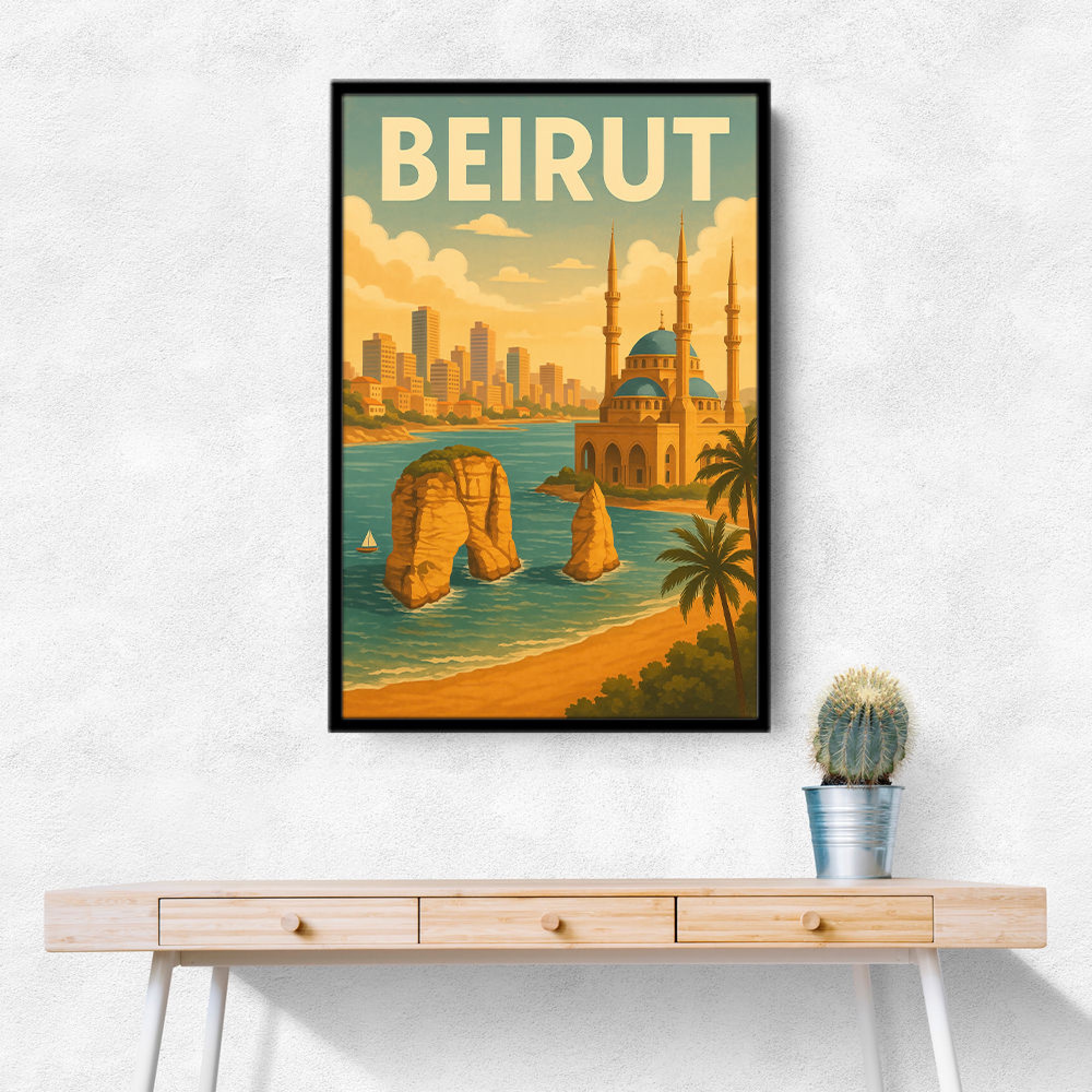 Beirut Travel Poster Wall Art