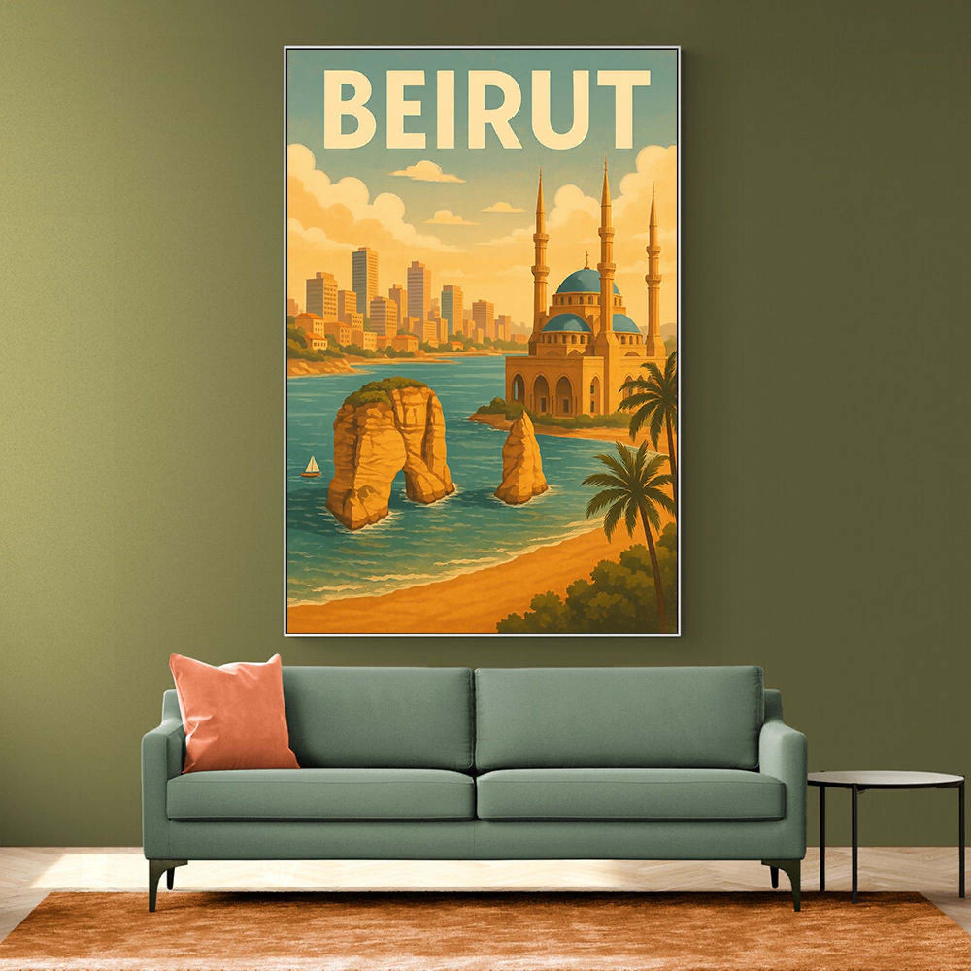 Beirut Travel Poster Wall Art