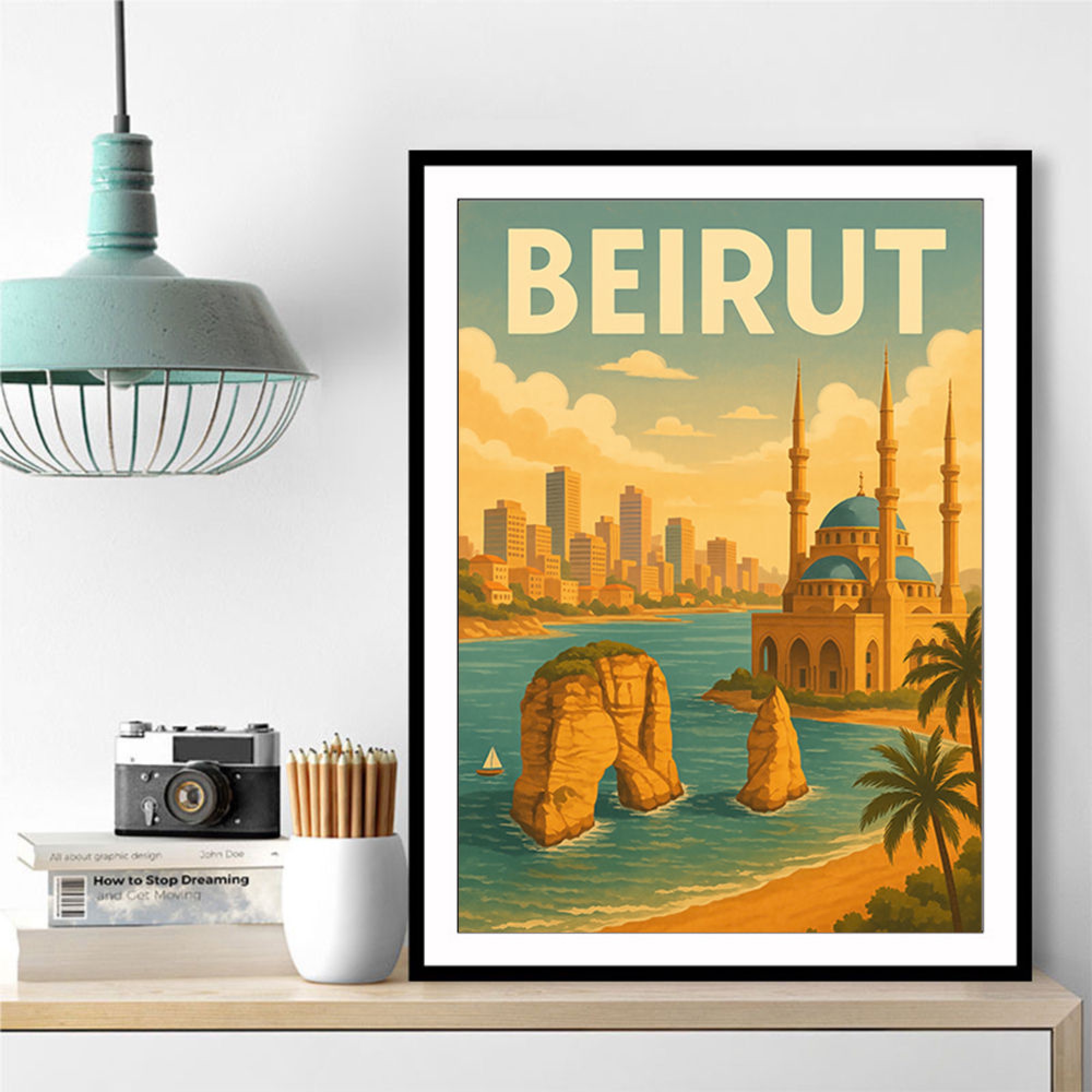 Beirut Travel Poster Wall Art