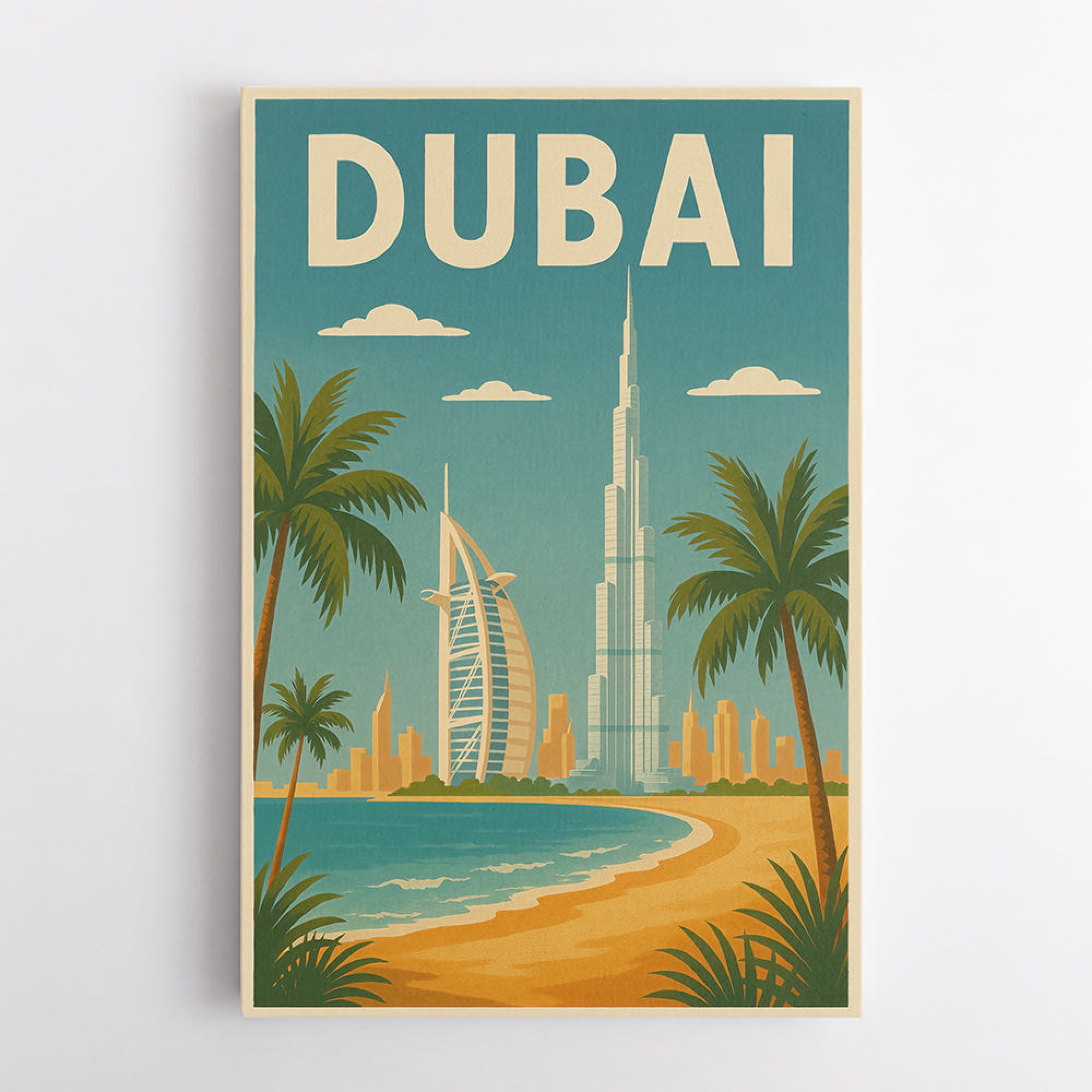 Dubai Travel Poster Wall Art