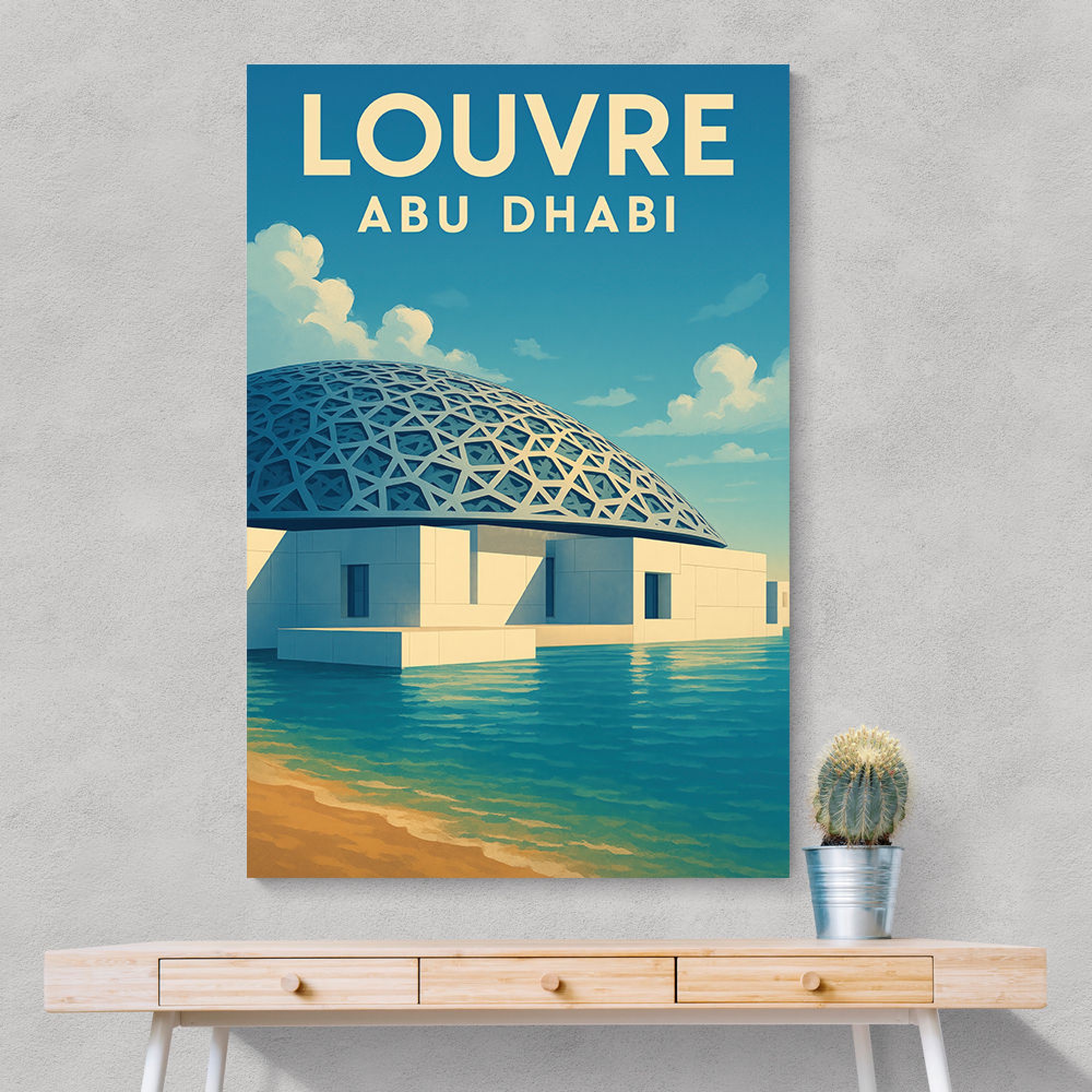Louvre Abu Dhabi Travel Poster Wall Art