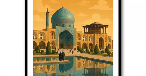 Isfahan Iran Travel Poster 1 Wall Art