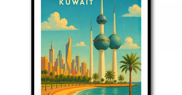 Kuwait Travel Poster 1 Wall Art