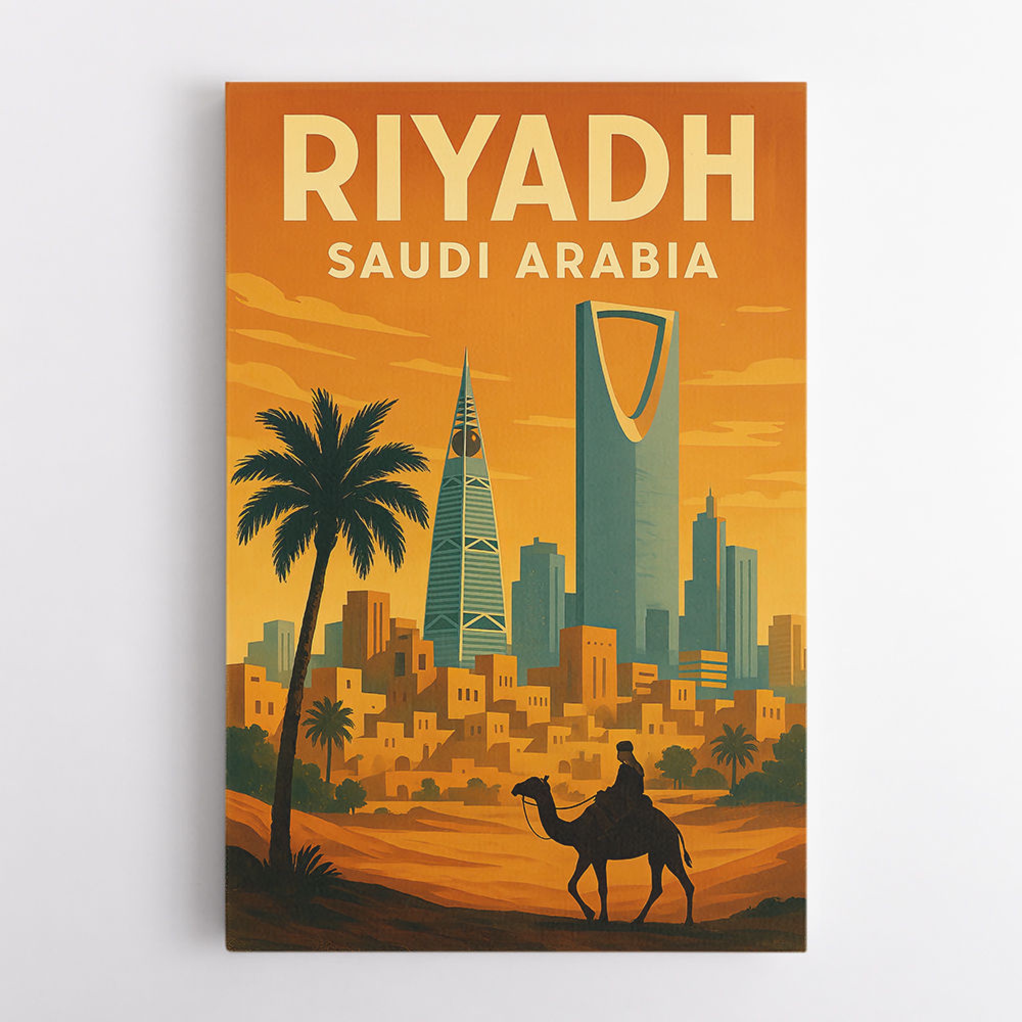 Riyadh Saudi Arabia Travel Poster 1 Wall Art