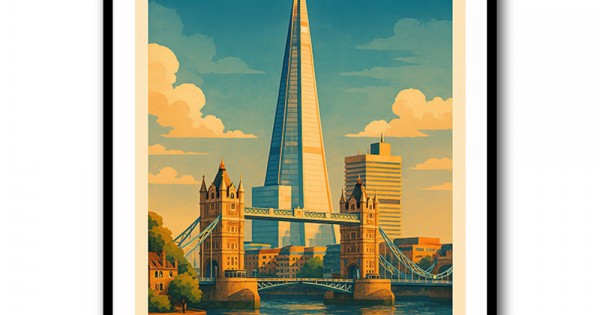 Shard London Travel Poster 1 Wall Art