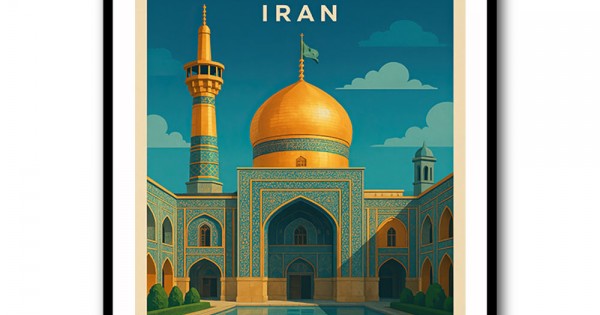 Mashhad Iran Travel Poster 1 Wall Art