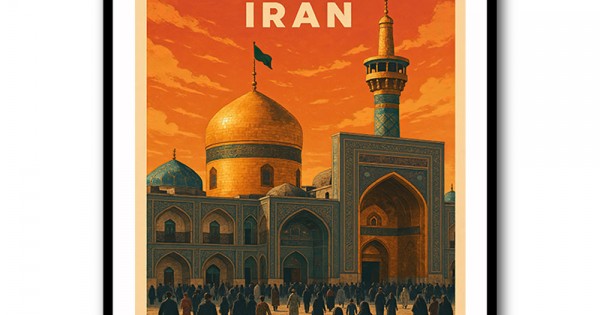 Mashhad Iran Travel Poster Wall Art