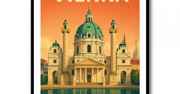 Vienna Travel Poster Wall Art