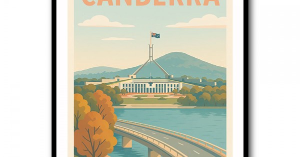 Canberra Travel Poster 1 Wall Art