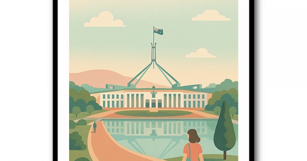 Canberra Travel Poster Wall Art