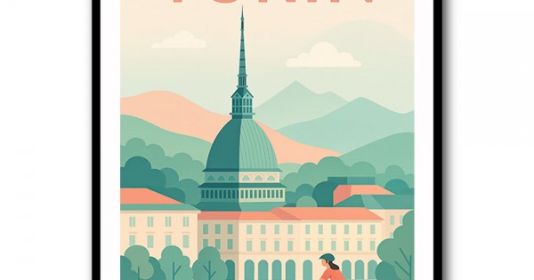 Turin Travel Poster 1 Wall Art