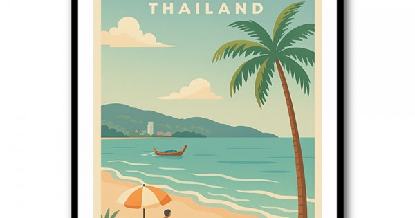 Patong Beach Thailand Travel Poster 1 Wall Art