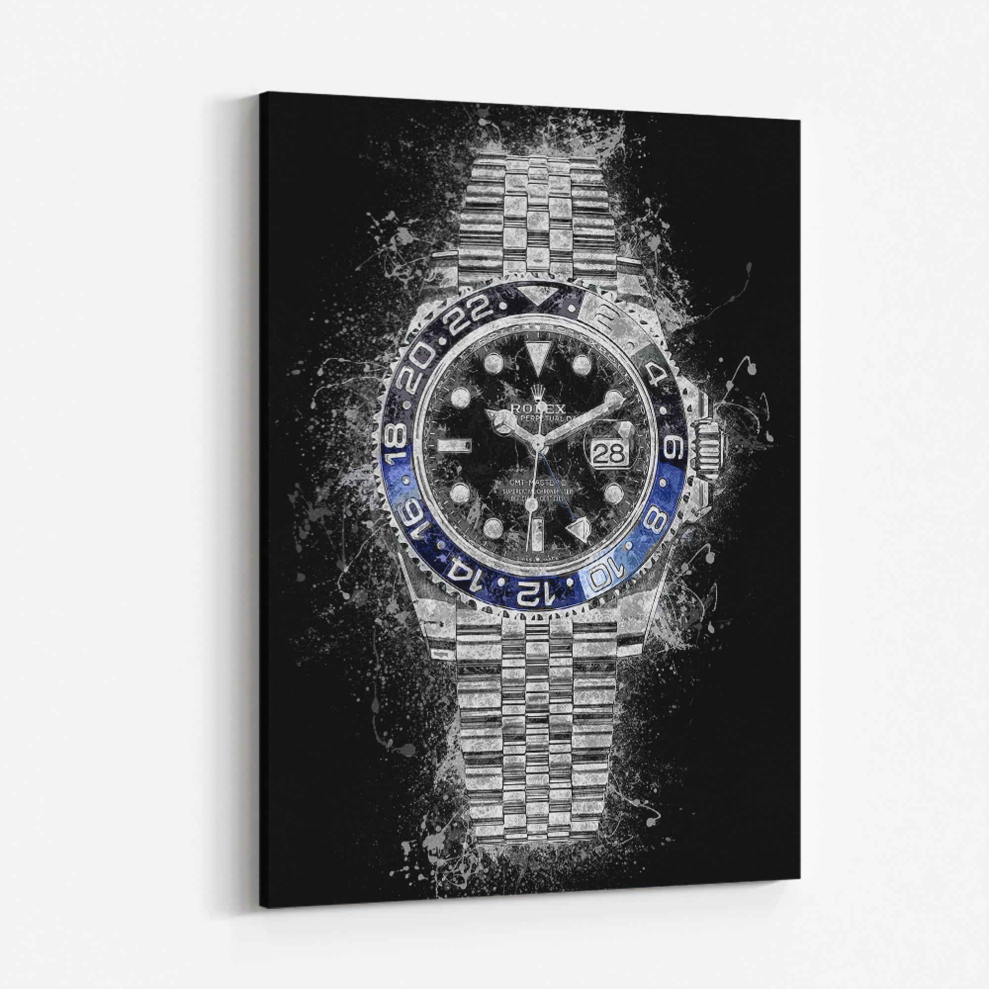 Rolex Batman Black Abstract Wall Art
