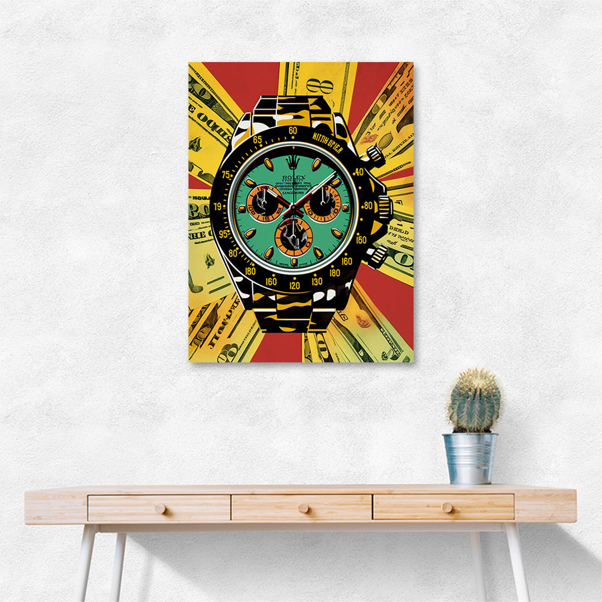 Rolex Daytona Pop Art Style Wall Art