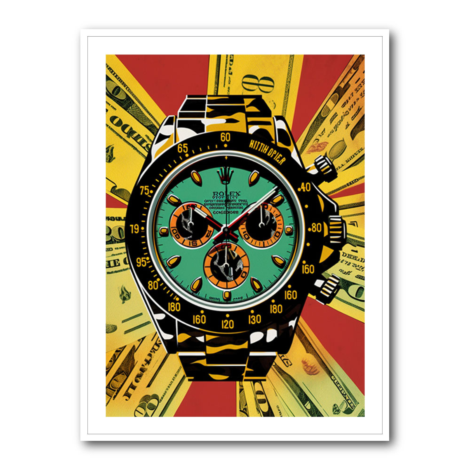 Rolex Daytona Pop Art Style Wall Art