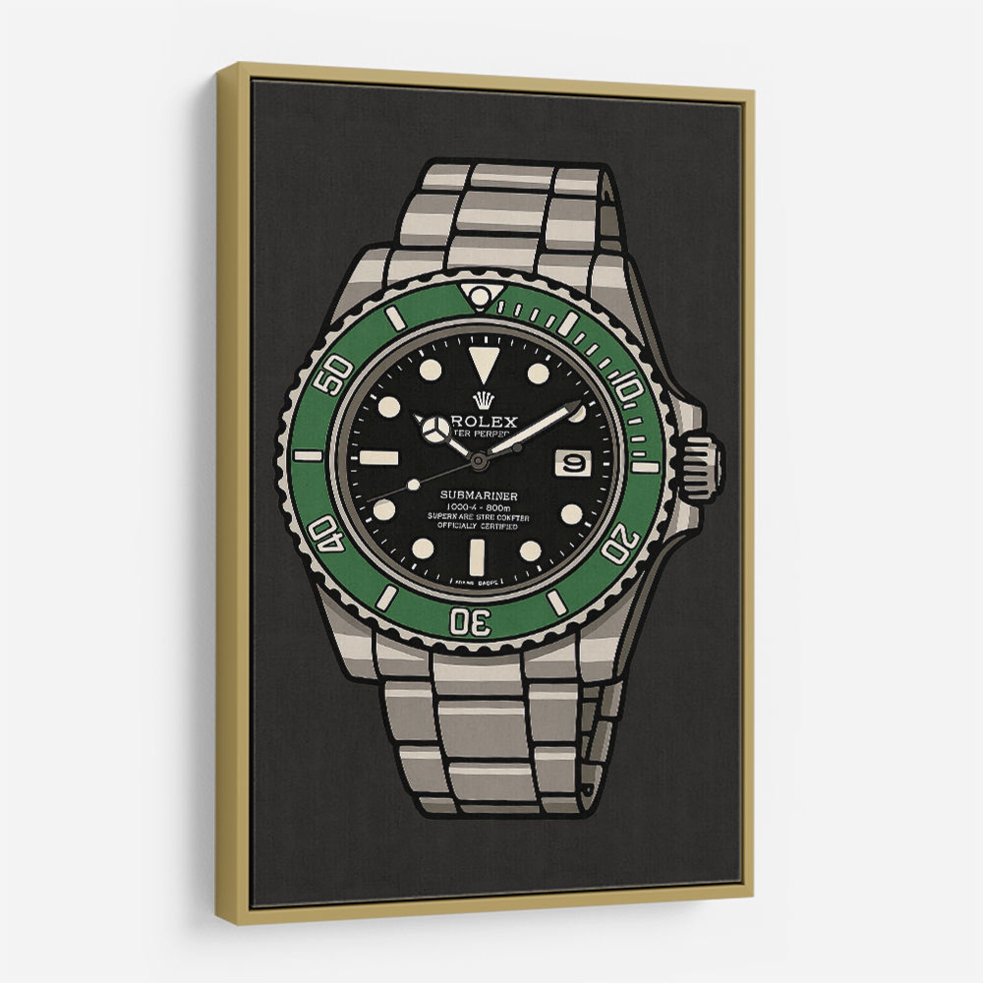 Rolex Submariner Starbucks Cartoon Style Wall Art | Artworks.ae