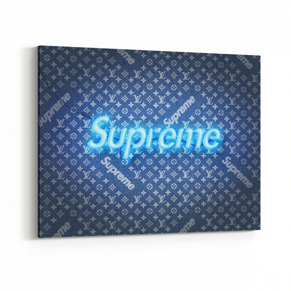 Supreme LV Denim Wall Art