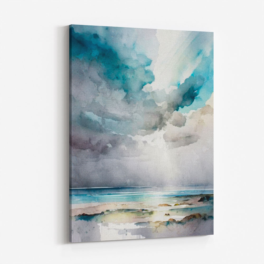 Turquoise Clouds Wall Art