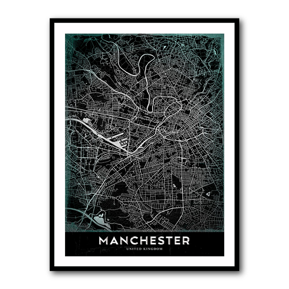 Manchester Map Wall Art