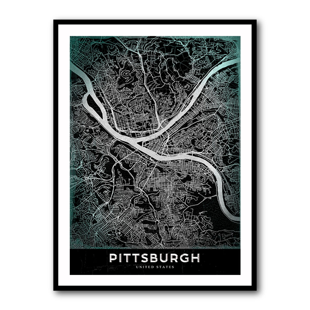 Pittsburgh Map Wall Art