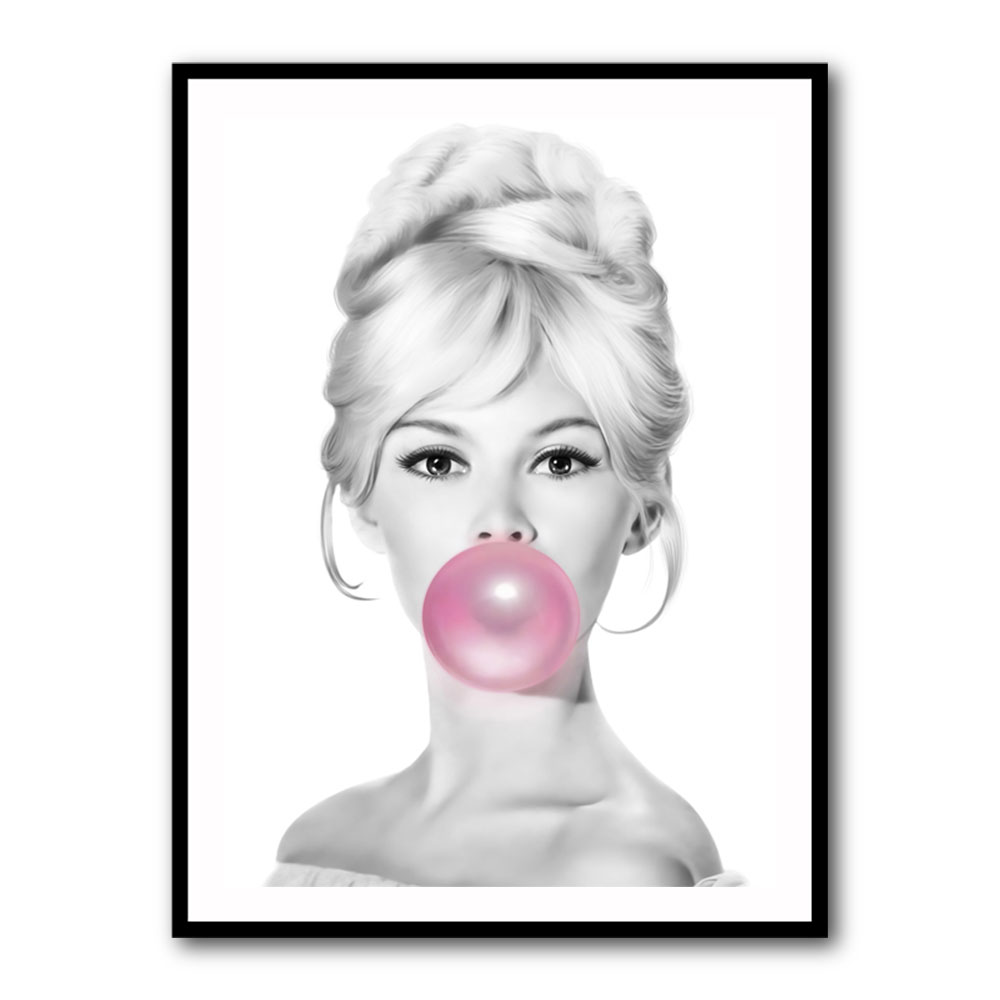 Brigitte Bardot Bubble Gum Wall Art