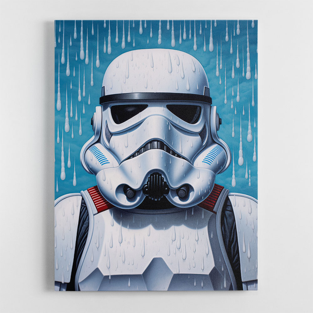 Storm Trooper In The Rain Wall Art